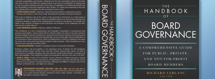 "The Handbook of Board Governance"