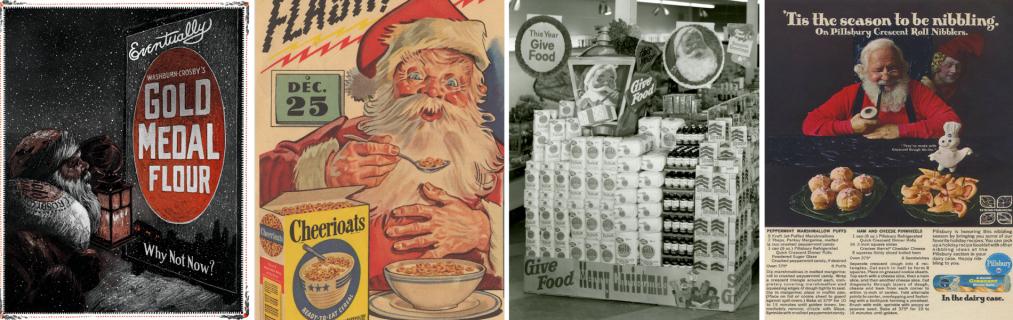 Historic ads featuring Santa Claus