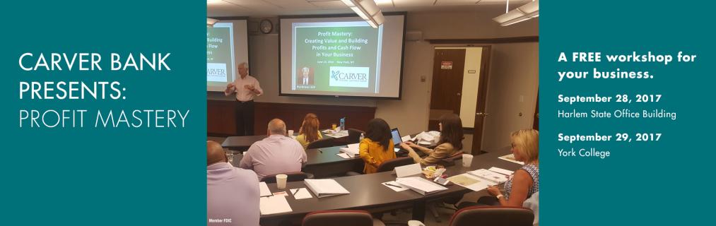 Carver Federal Savings Bank Invites You to a Small-Business Seminar