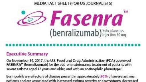 FASENRA (benralizumab) Receives US FDA Approval