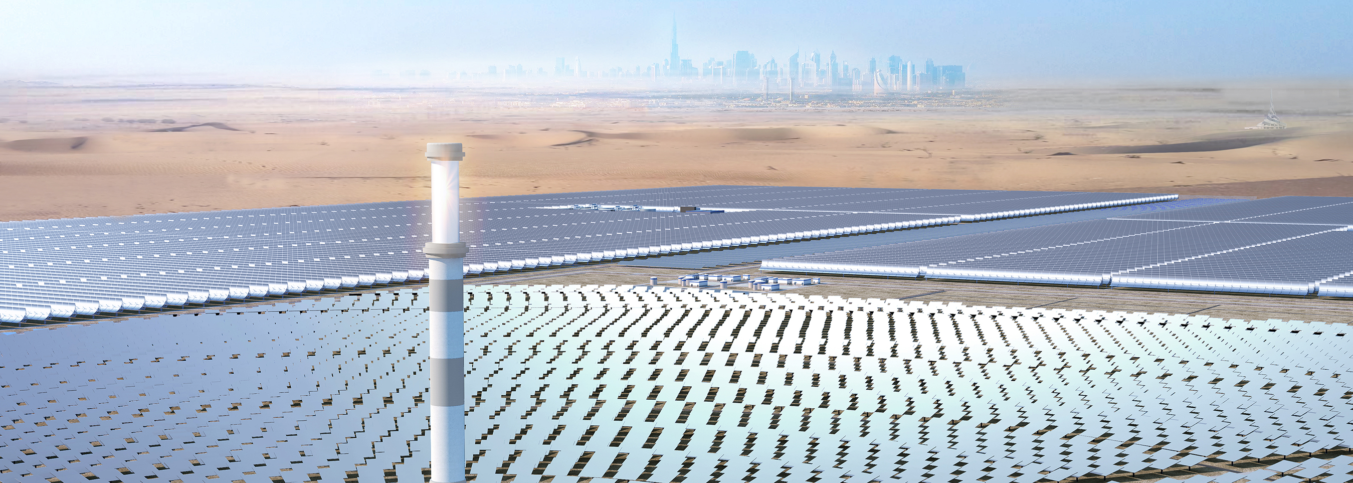 Solar Sustainability: Central Tower of 700 MW CSP Project by Shanghai Electric