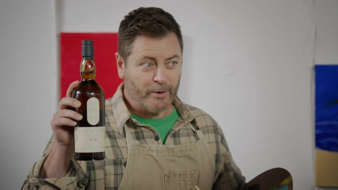 This Holiday Season, Nick Offerman Swaps Pinot Grigio for Lagavulin Whisky