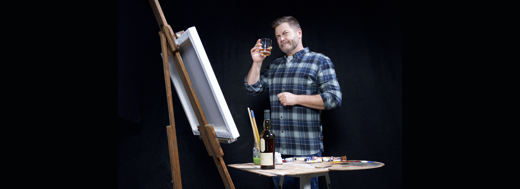 This Holiday Season, Nick Offerman Swaps Pinot Grigio for Lagavulin Whisky