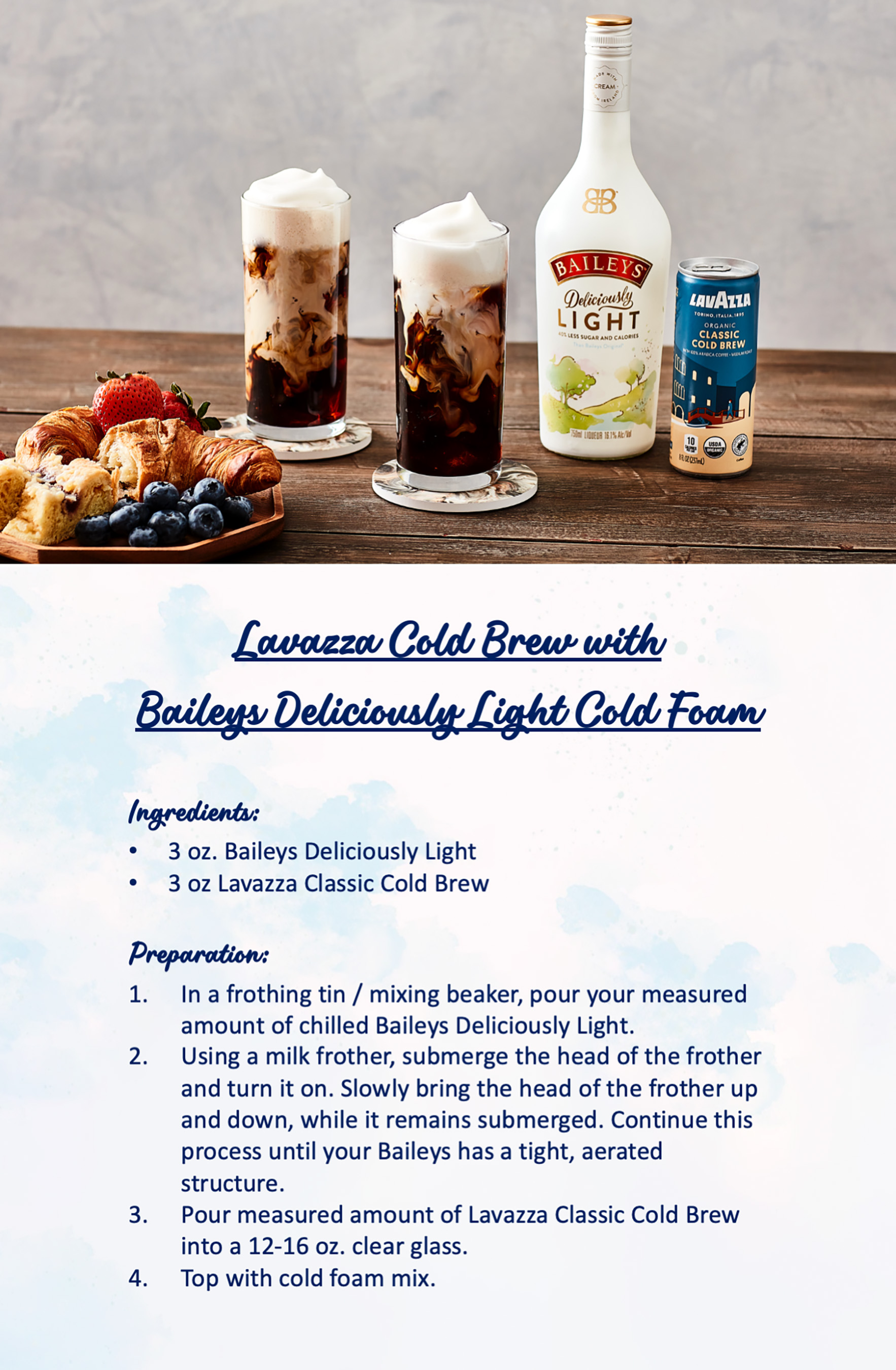 But First, Cold Brew! Baileys Deliciously Light Partners with Lavazza ...