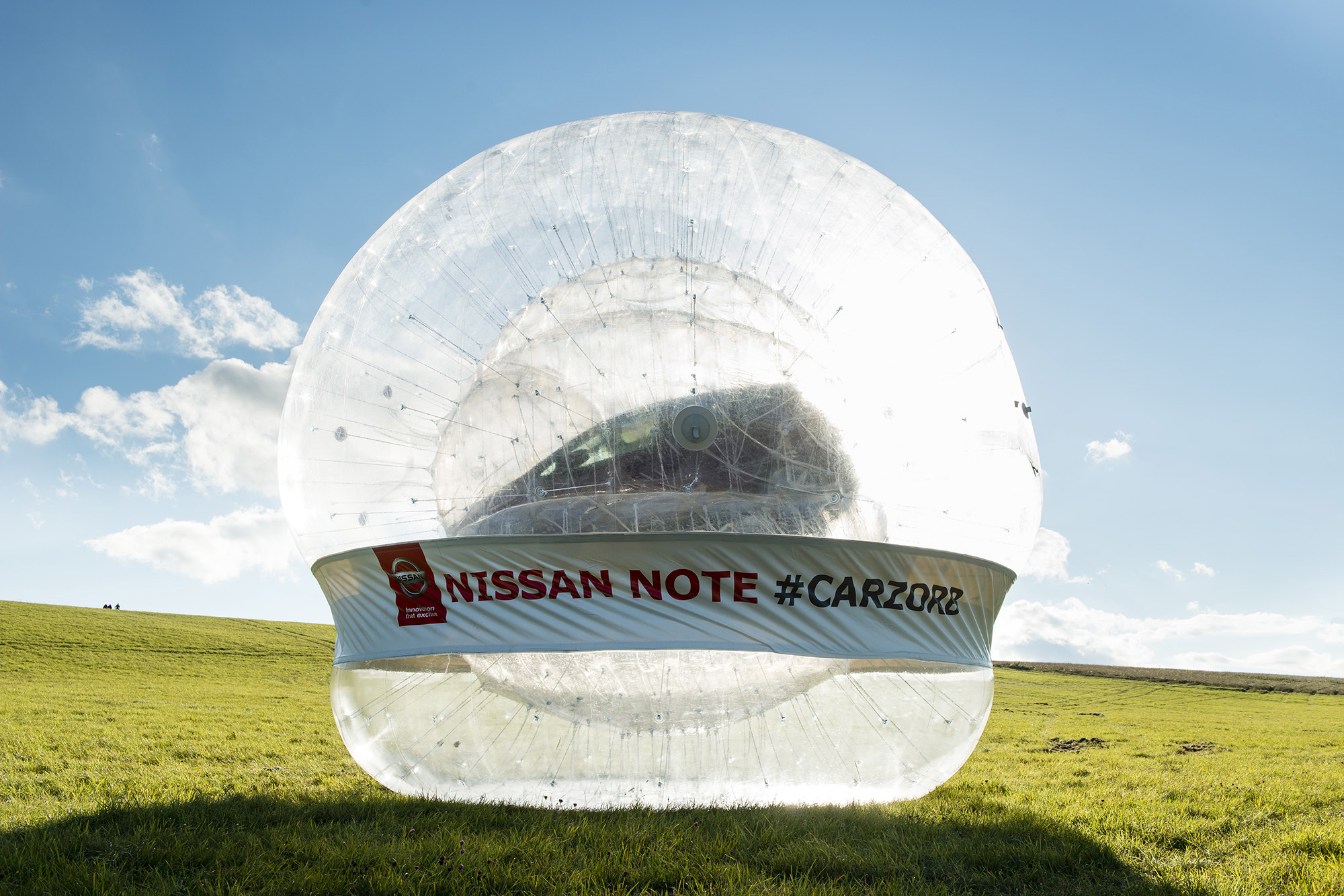 NISSAN CREATES WORLD’S BIGGEST ZORB… WITH A CAR INSIDE